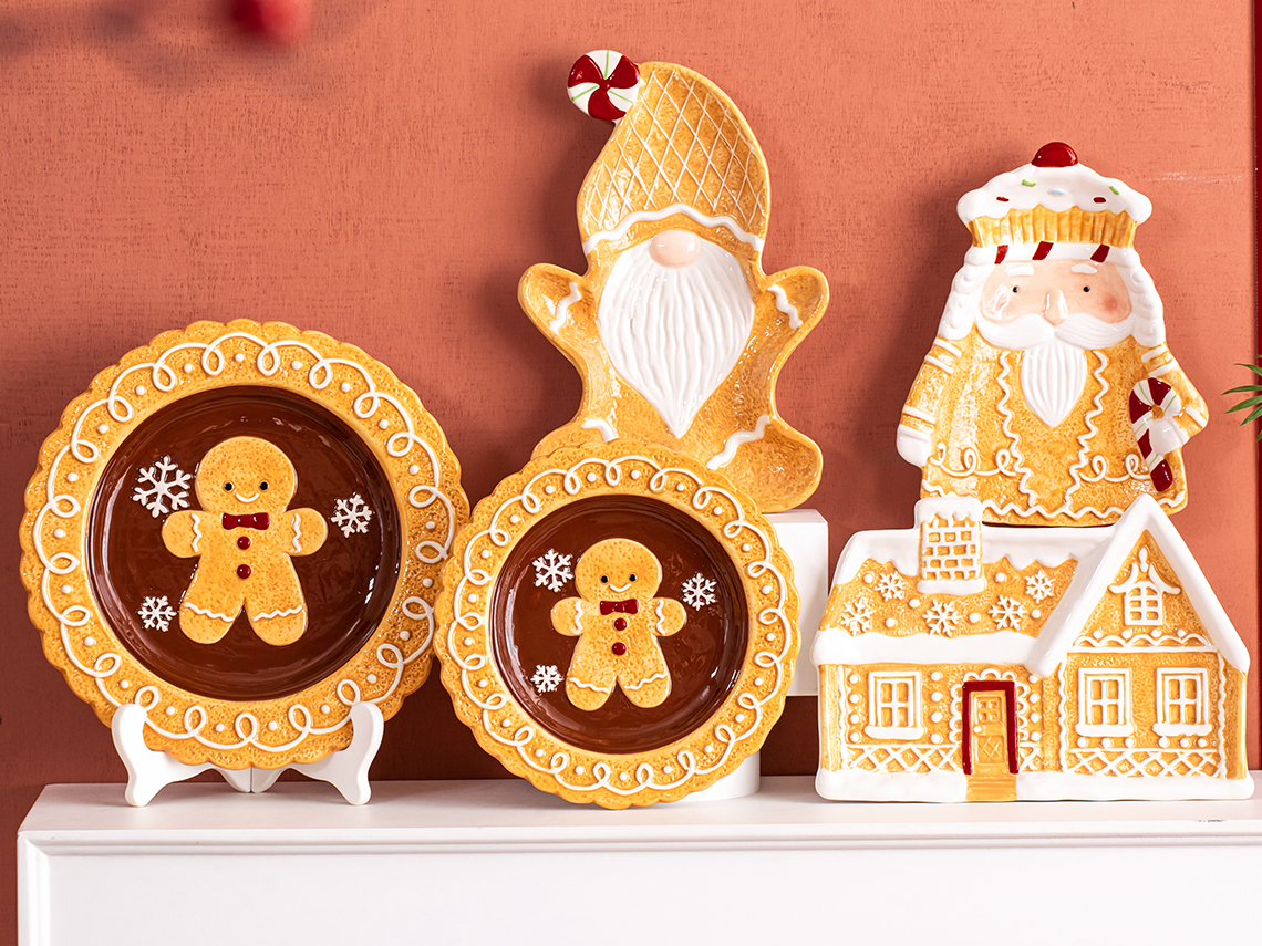 2024 Hand Painting Gingerbread Man dinnerware collection for Xmas celebration-Products - Ys ...